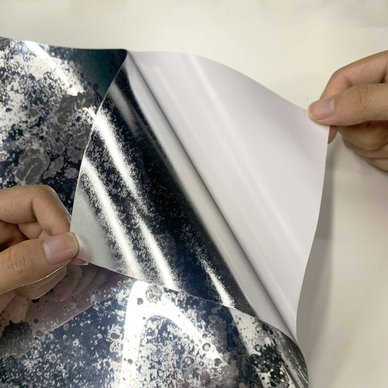 Wrought Studio™ Vintage Mirror Silver Rusts Peel & Stick Wall Decal ...