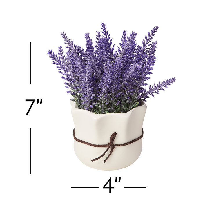 One Allium Way® Silk Lavender Arrangement in Pot & Reviews | Wayfair