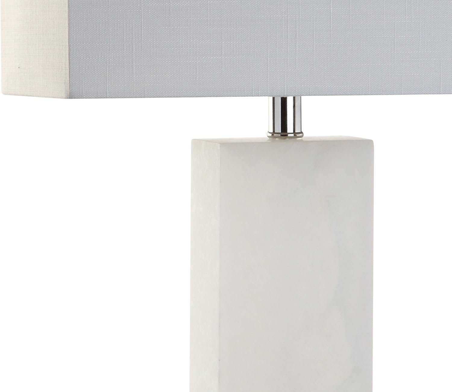 Hokku Designs Modern Led Table Lamp - 27" Alabaster Base, Cotton Shade ...