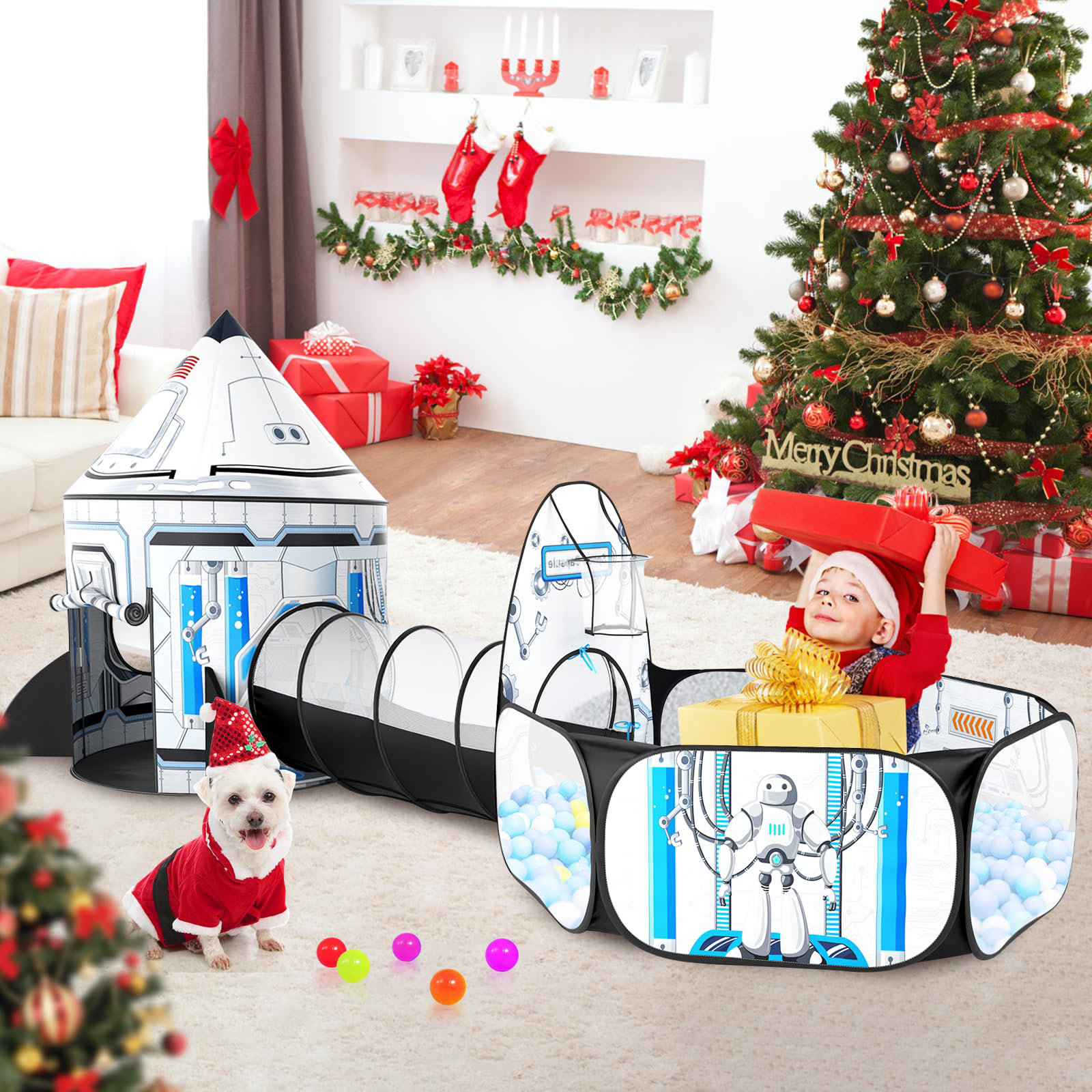 Zeki Shoggy 3 In 1 Kids Play Tent For Toddler - Baby Ball Pit+Toddler ...