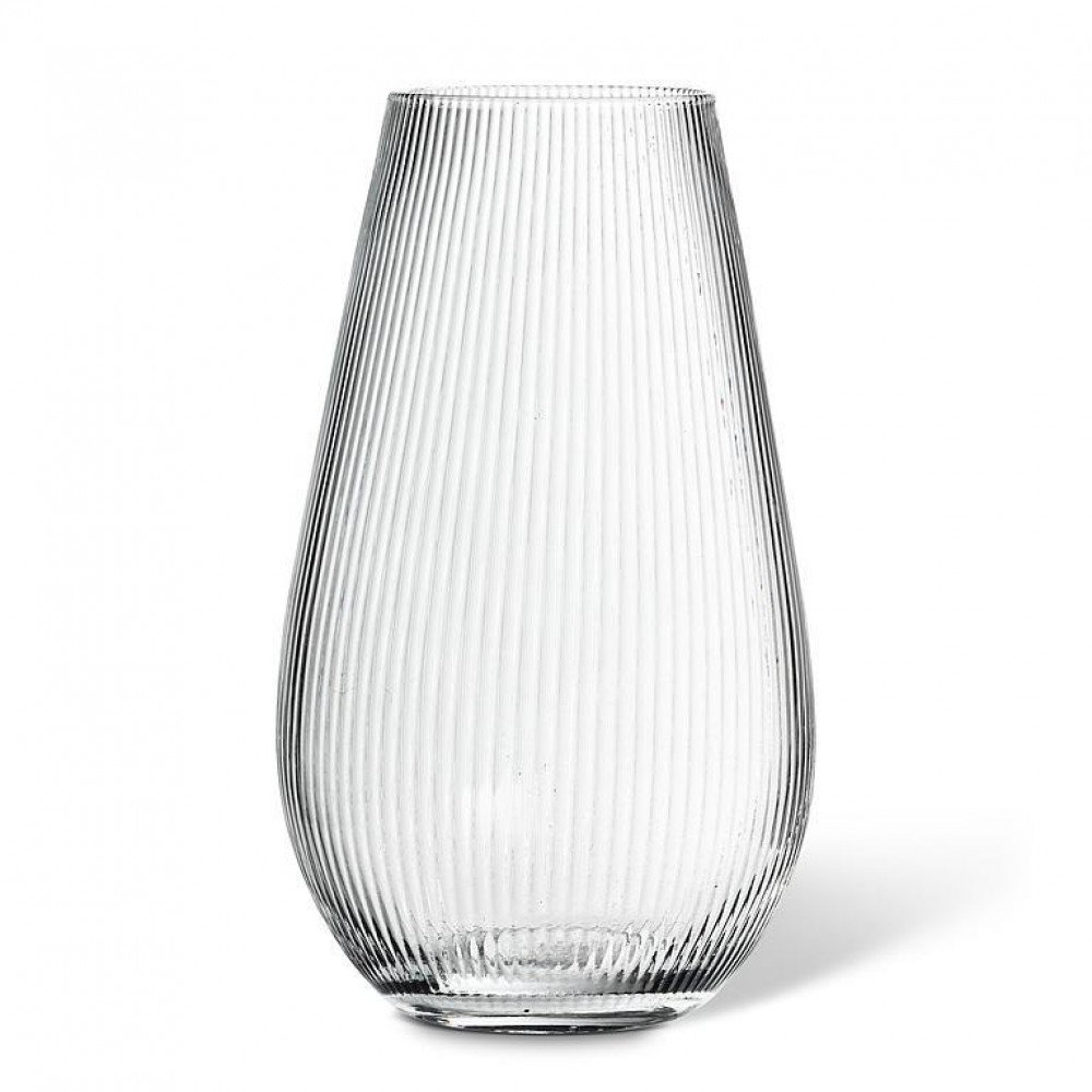 Wrought Studio™ Wide Bottom Narrow Ribbed Optic Vase | Wayfair