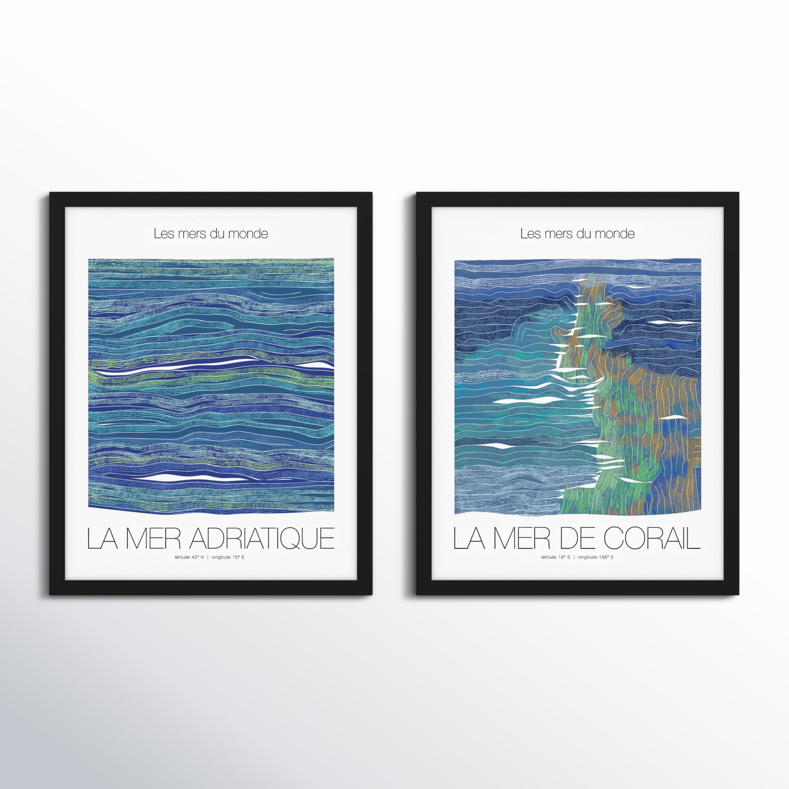 Joss & Main Adriatique & Corail. Set of 2 by Jacques Pilon - Framed ...