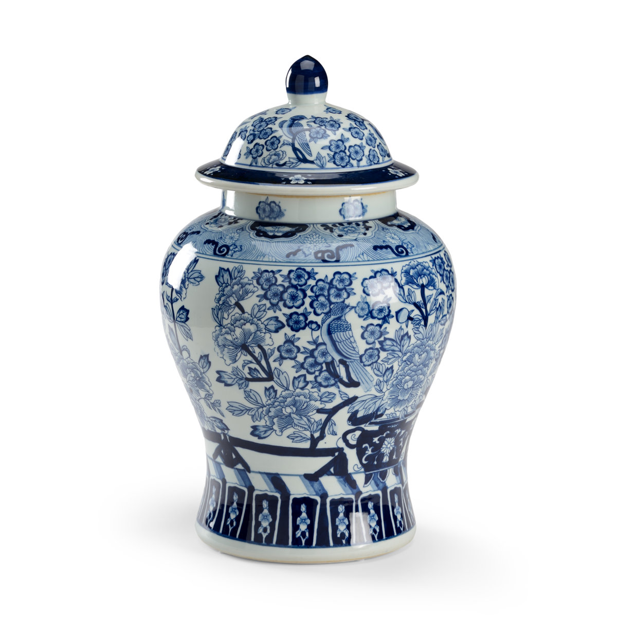 Chelsea House Blue/White 19" Porcelain Ginger Jar | Perigold