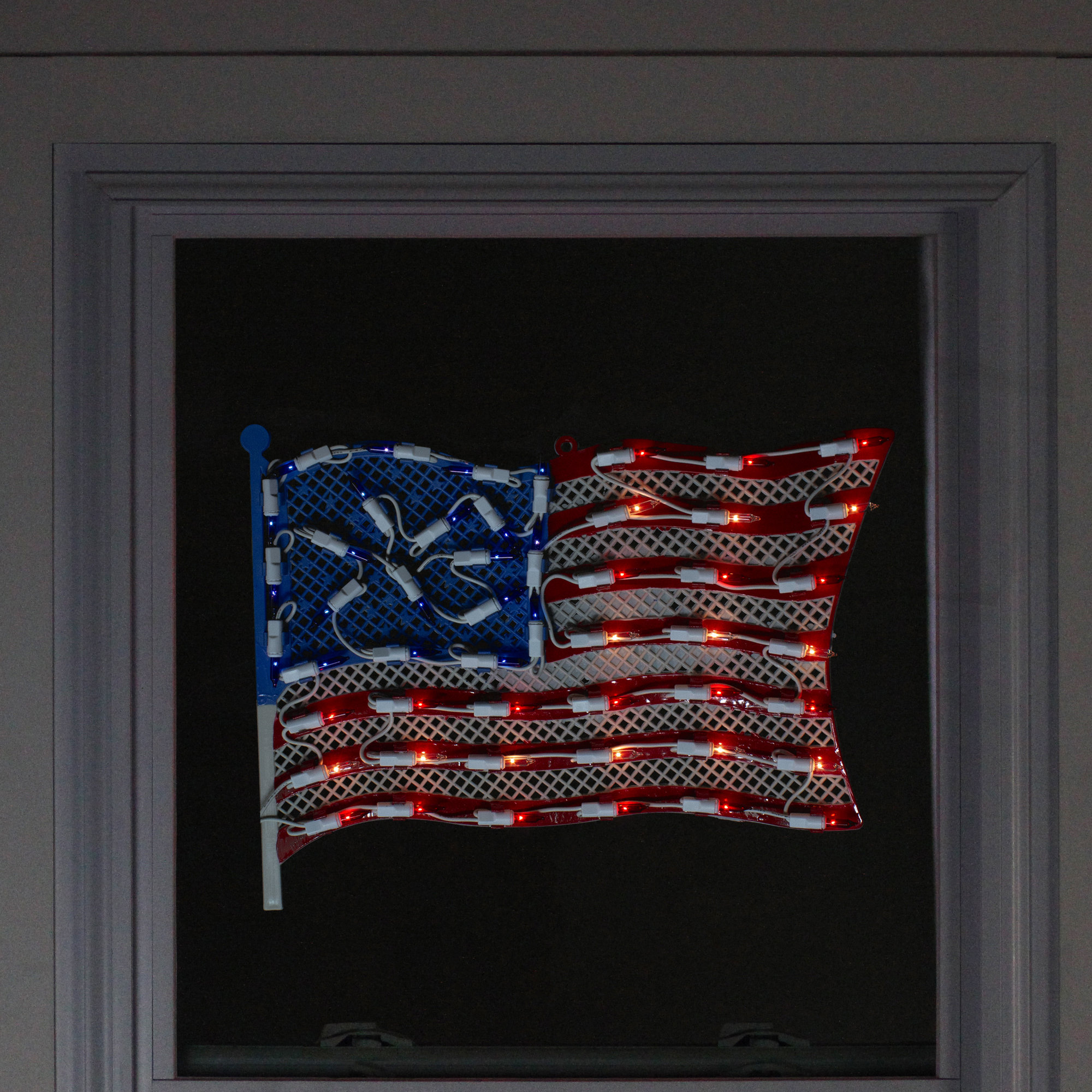 Northlight Seasonal 14" Lighted Patriotic American Flag Window ...