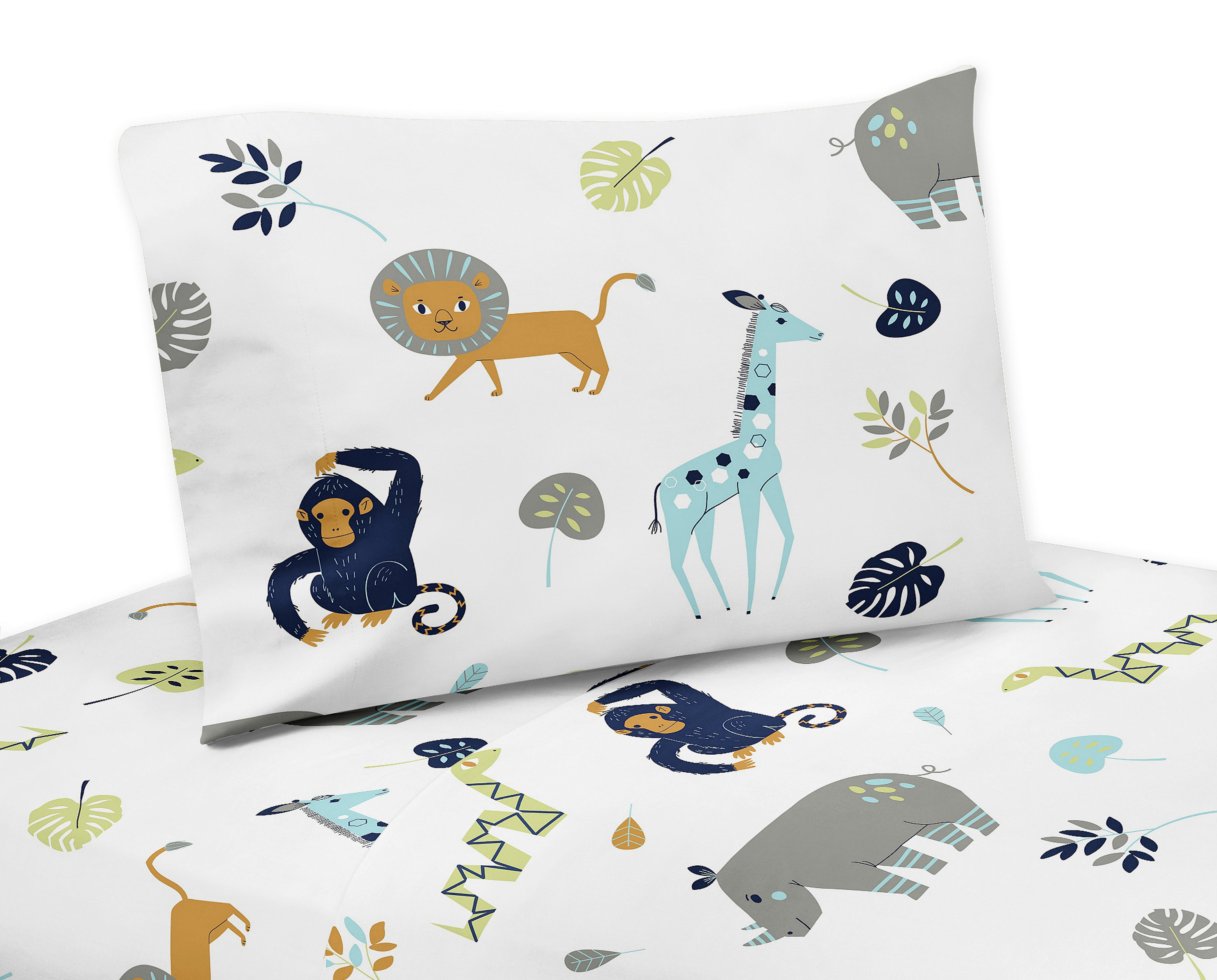 Sweet Jojo Designs Mod Jungle Animal Print Sheet Set & Reviews | Wayfair