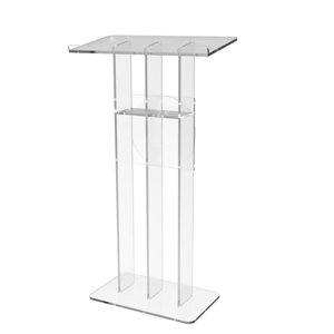 FixtureDisplays Clear Podium Plexiglass Lecturn Transparent Church ...