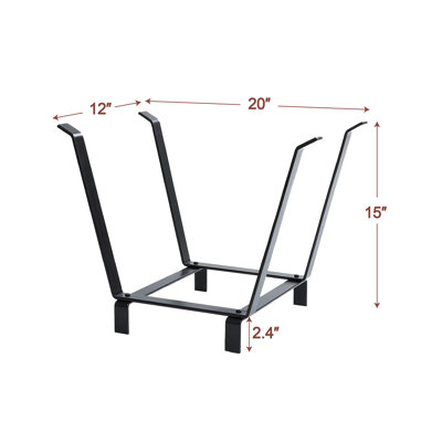 Winston Porter Abhijith 13'' W Metal Log Rack & Reviews | Wayfair