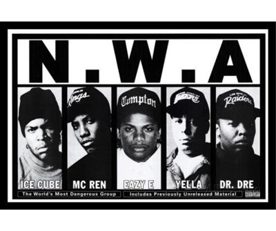 Buy Art For Less 'N.W.A. Lineup - Ice Cube - MC Ren - Eazy E - Yella ...