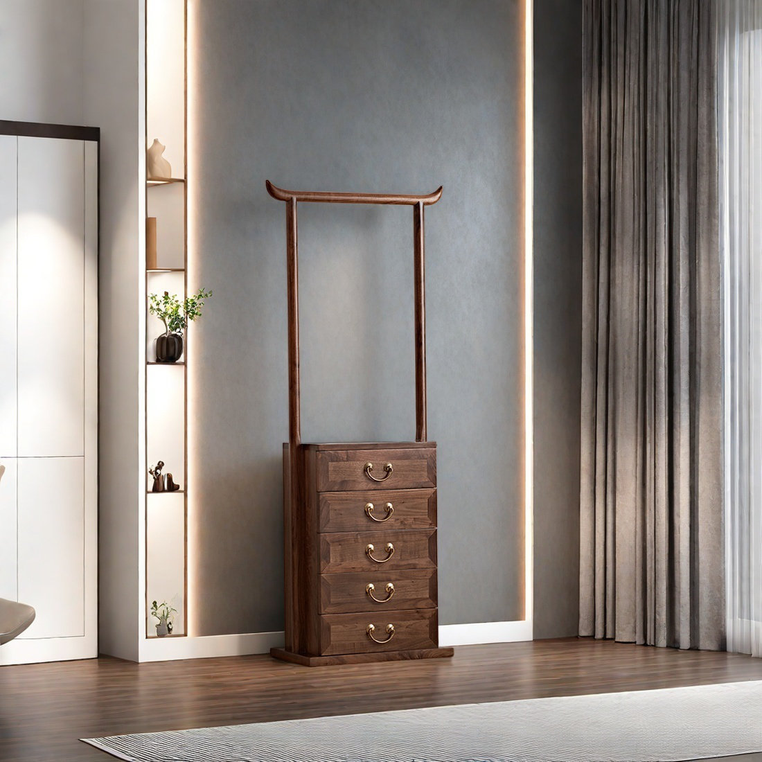 Your Favorite Celebrities Elegant Vintage Garment Rack with Storage ...