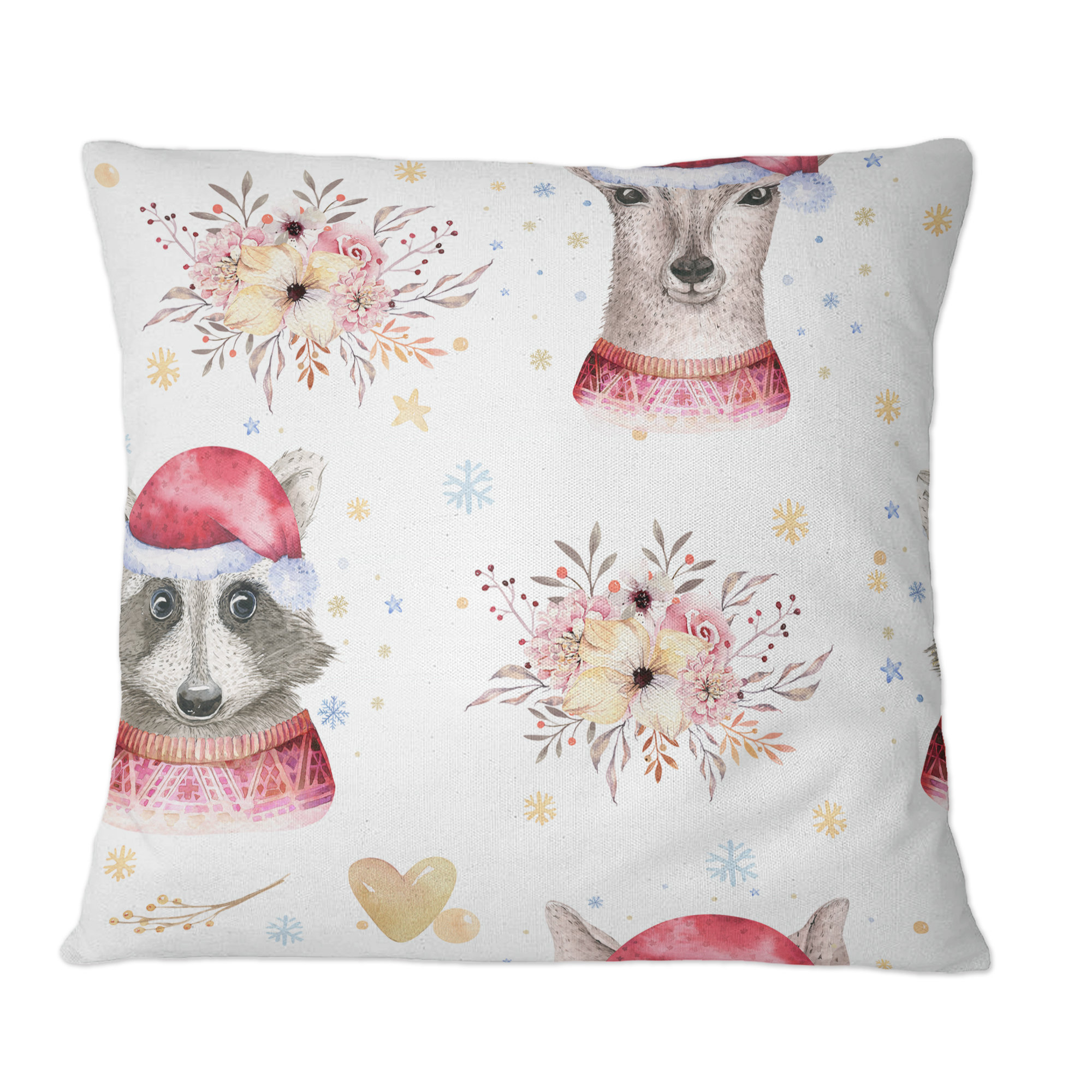Design Art Cute Forest Cartoon Deer And Cute Raccoon - Children''s Art ...