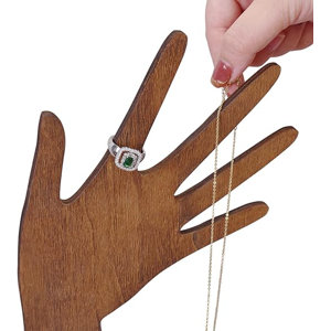 Millwood Pines Ashgan Wooden Hand-Shaped Jewelry Display Stand | Wayfair