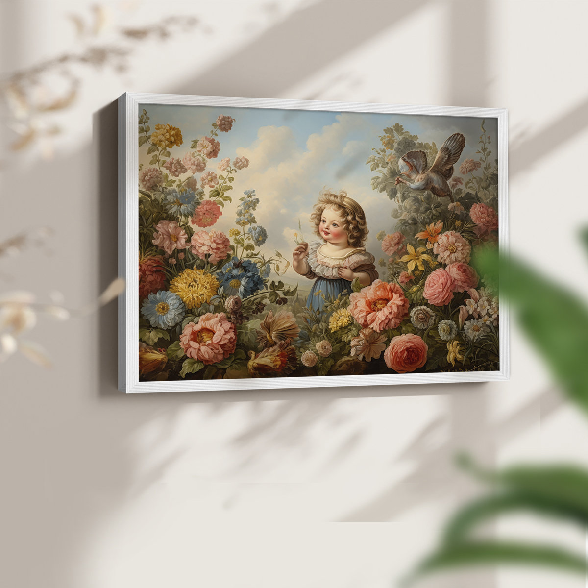 Fleur De Lis Living Angels From Above-LV -Framed Print - Restickable ...