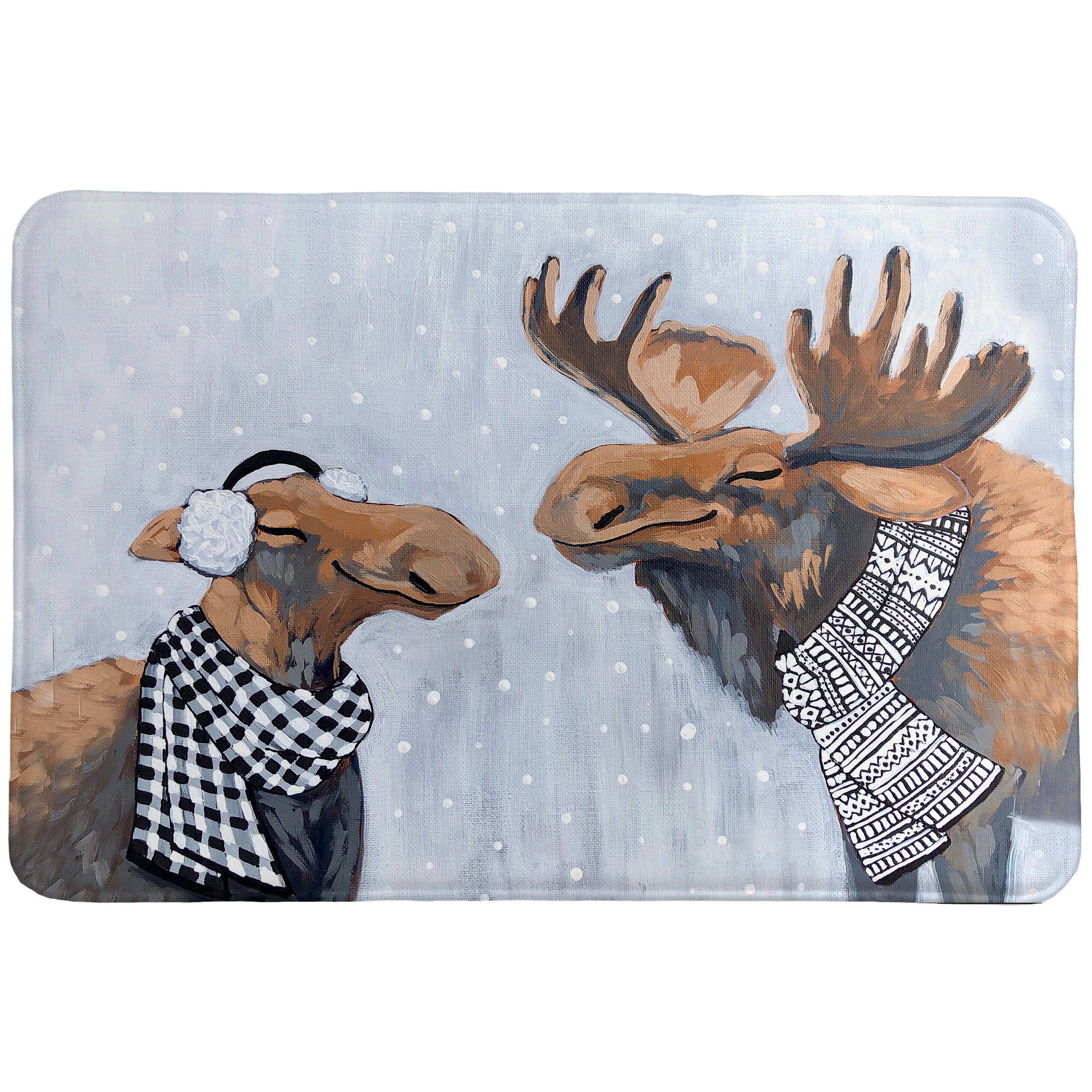 Loon Peak® Svendsen Winter Moose Memory Foam Bath Mat | Wayfair