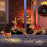 The Holiday Aisle® Natural and Rattan Running Reindeer Holiday ...