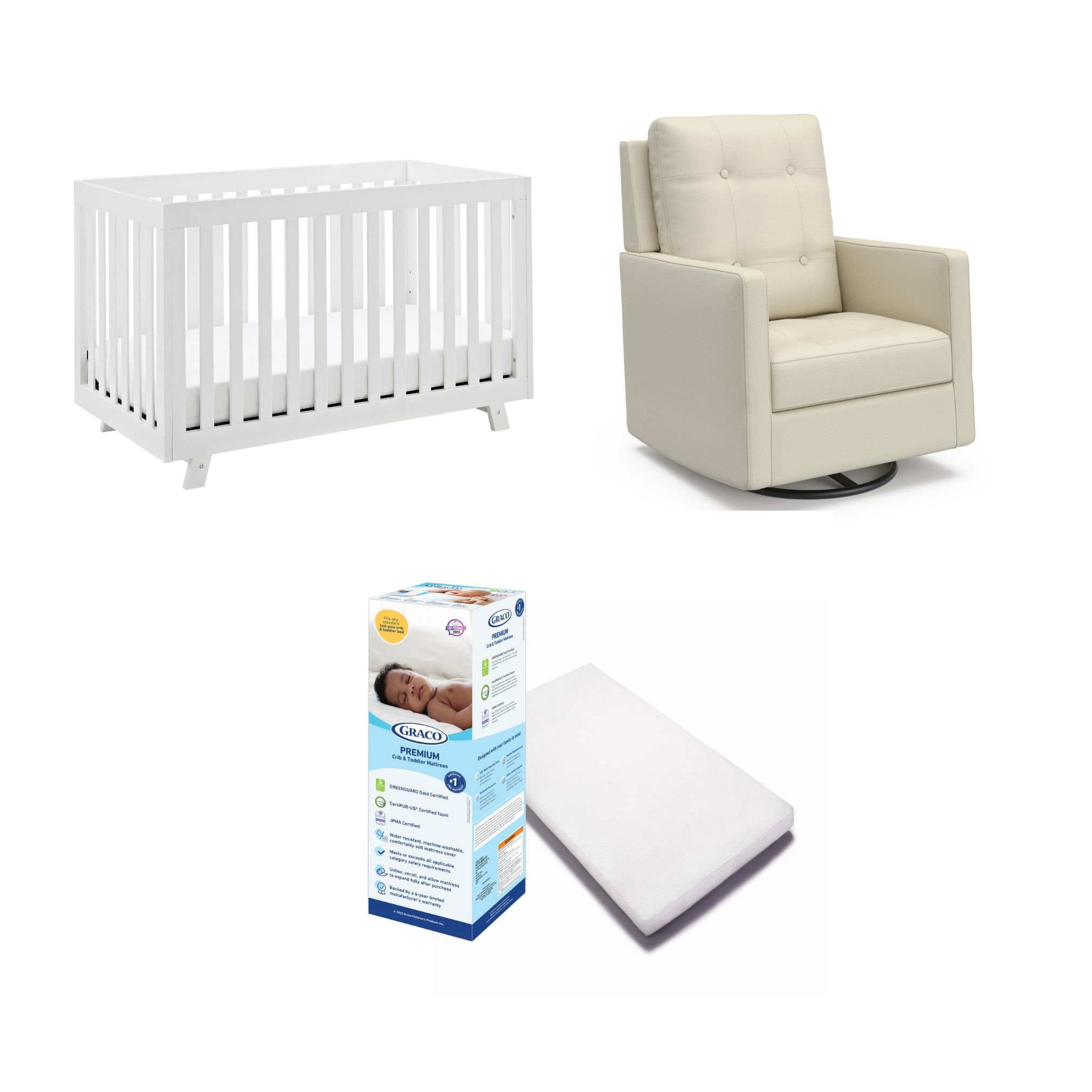 Storkcraft Beckett 3-In-1 Convertible Crib With Mattress And Beckett ...