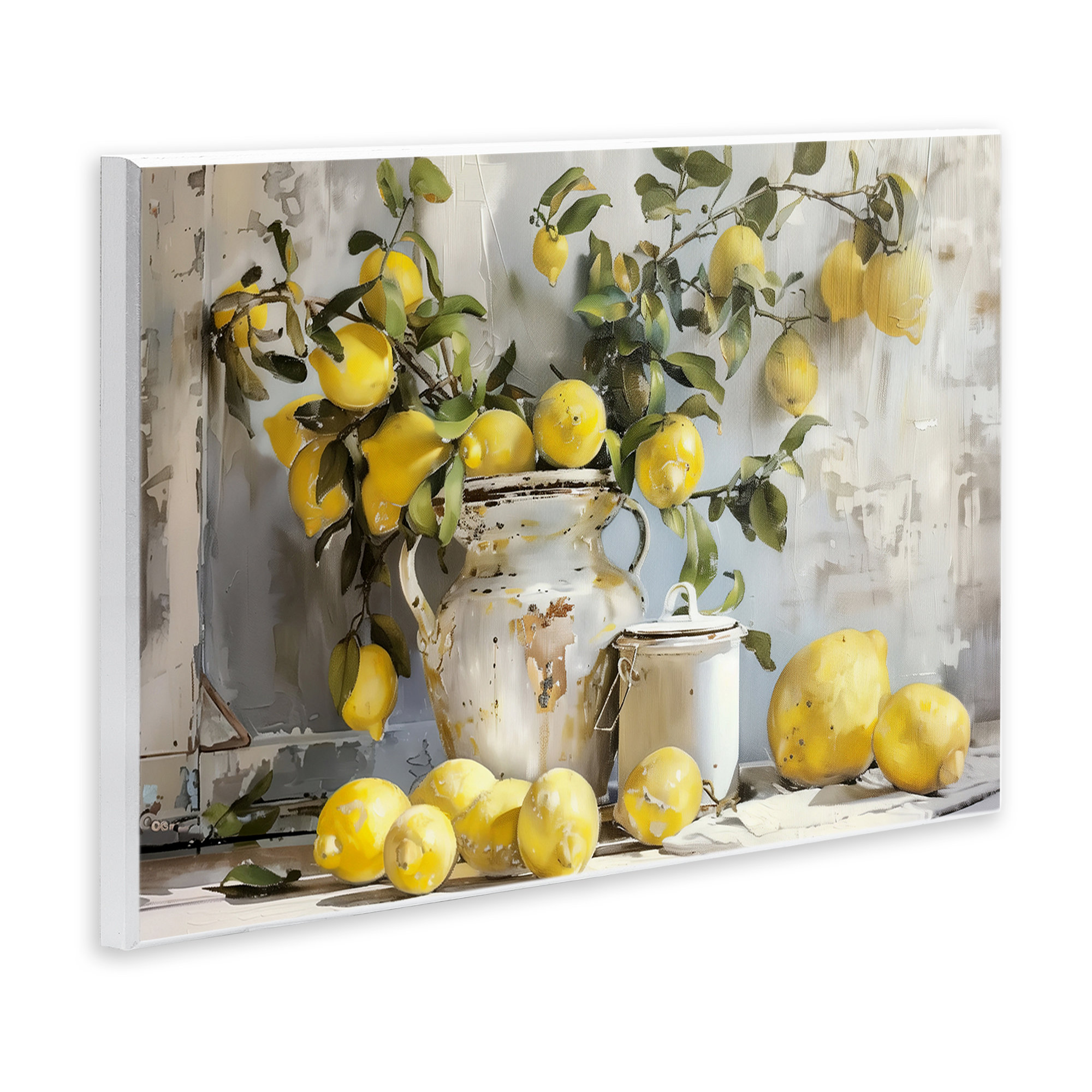 August Grove® Lemons & Canisters Still Life Wall Plaque Art by ...