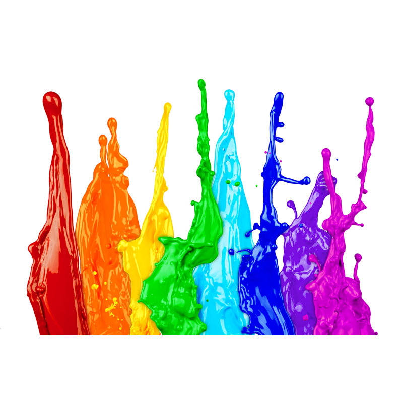 Orren Ellis Abstract Color Splash - Graphic Art on Canvas | Wayfair