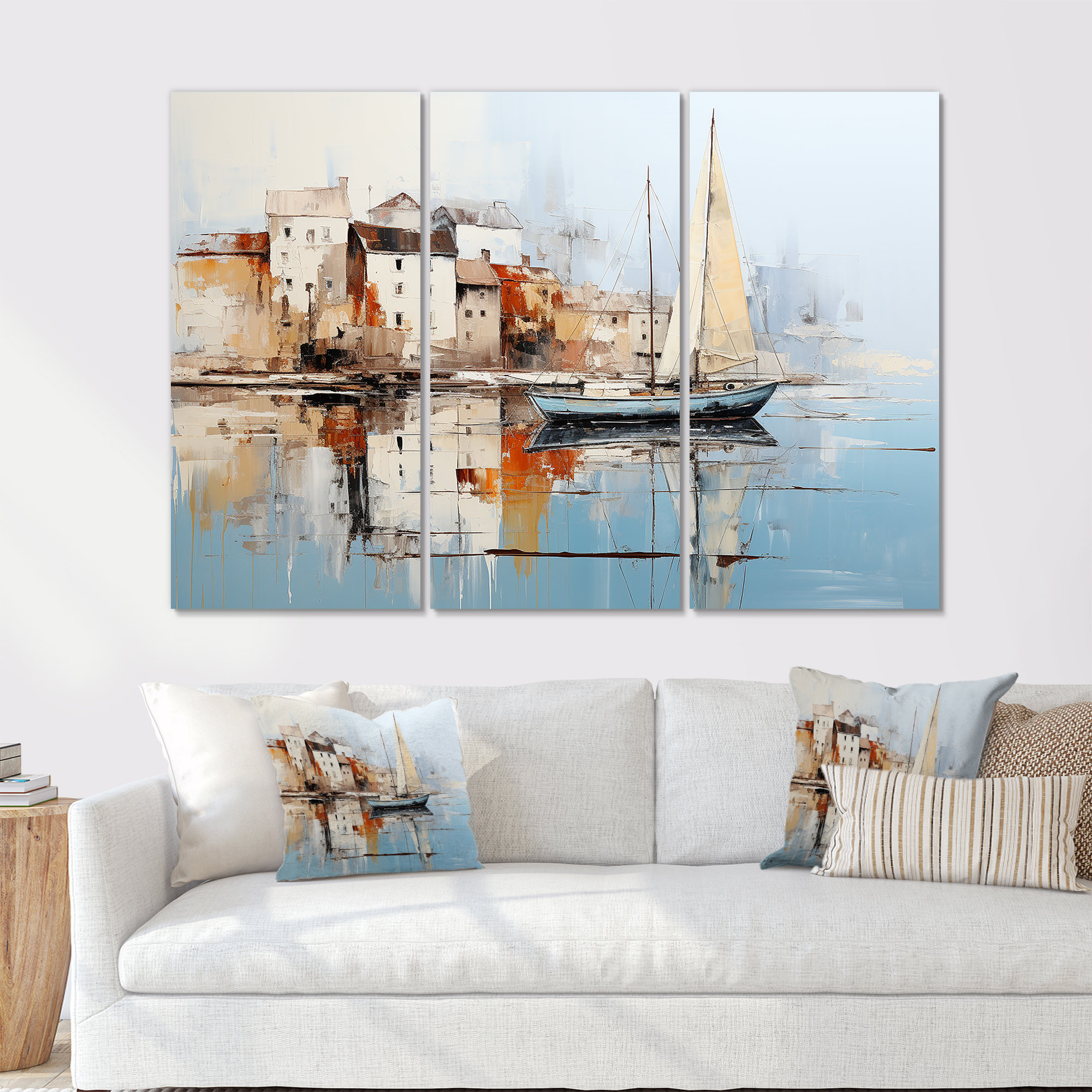 Dovecove Minimalism Port Outlook - Port Landscape Coastal Wall Art ...