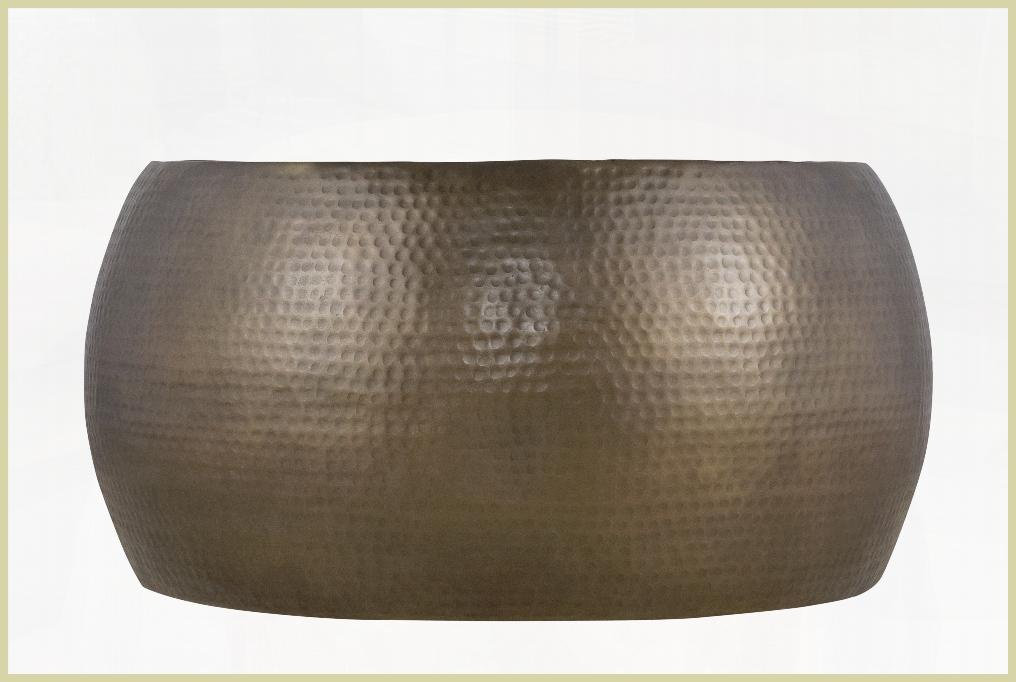 Hokku Designs Modern Hand-Hammered Antique Gold Aluminum Coffee Table ...