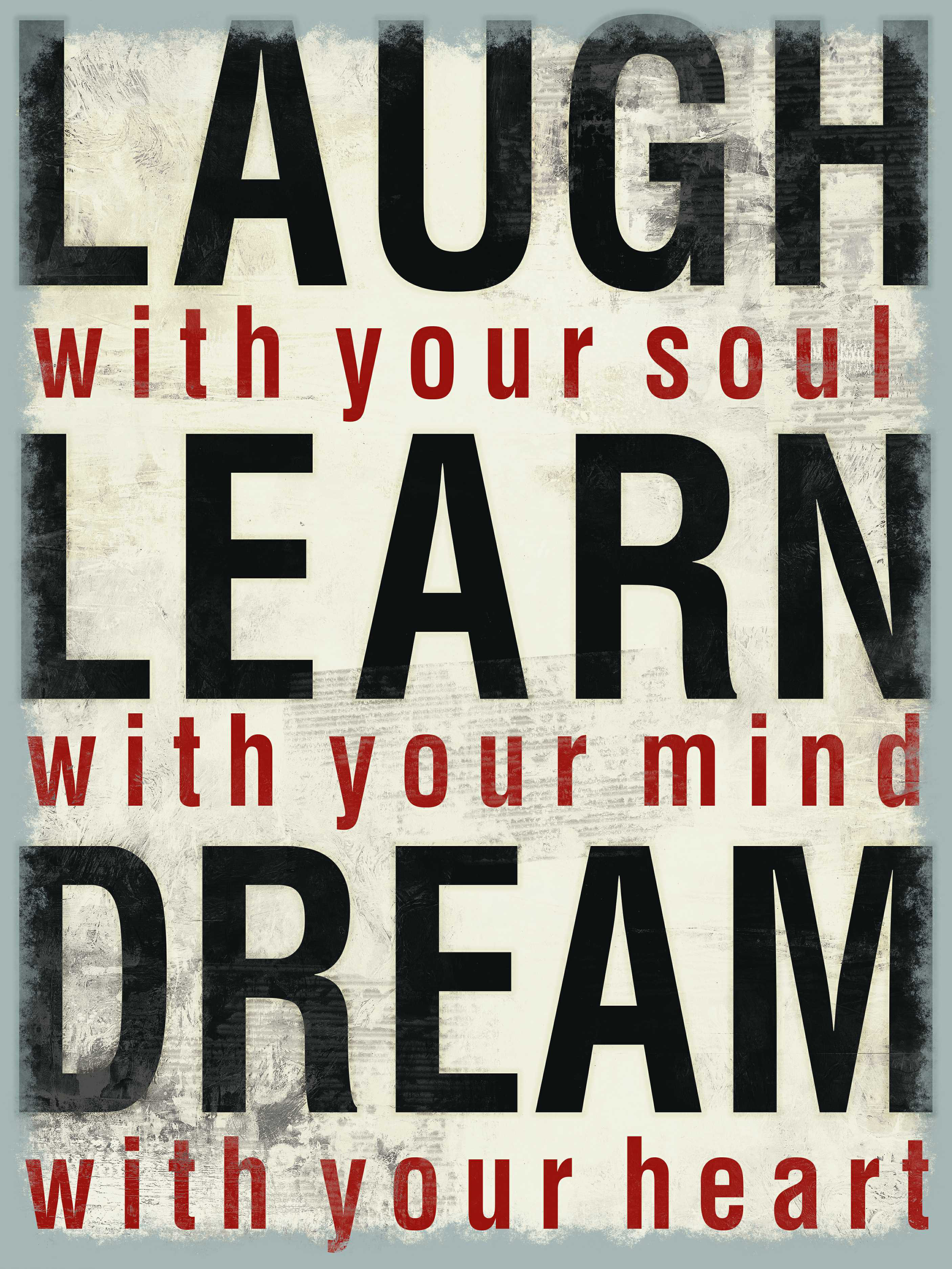 Trinx Laugh Dream Something Text - Wrapped Canvas Print | Wayfair