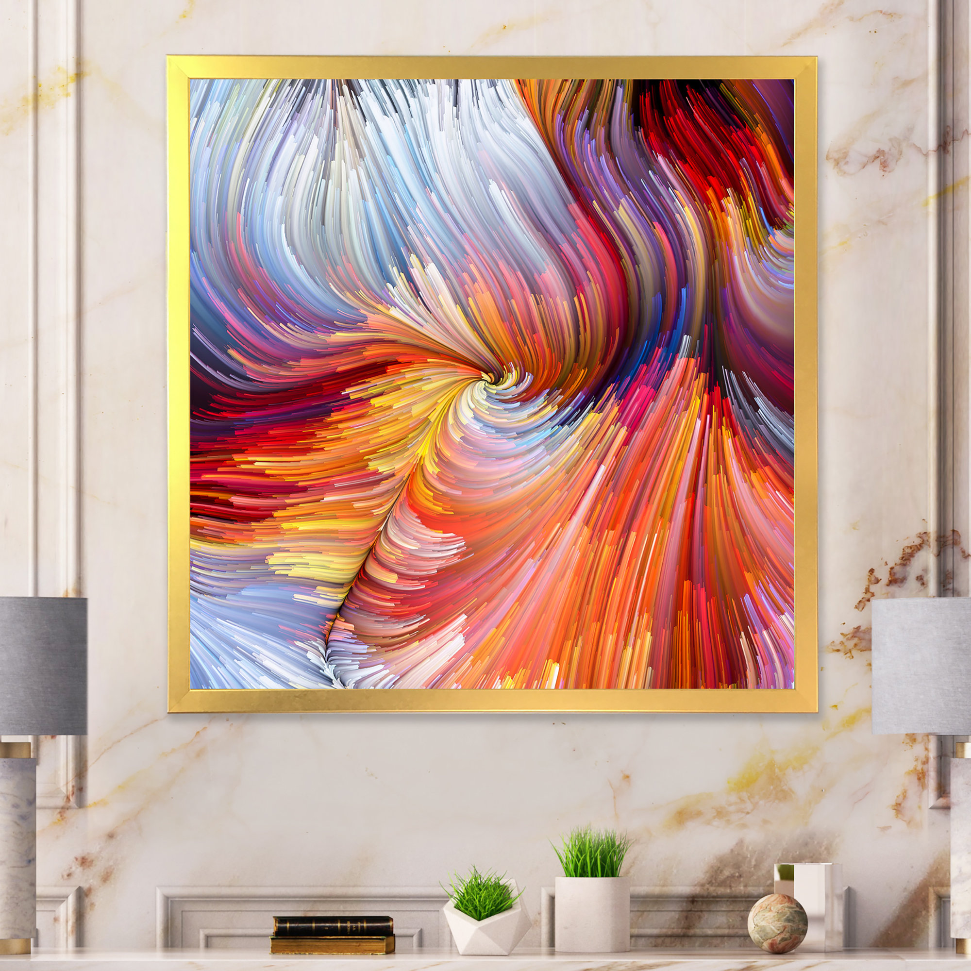 Wrought Studio™ Elegance Of Liquid Color V - Picture Frame Print on ...