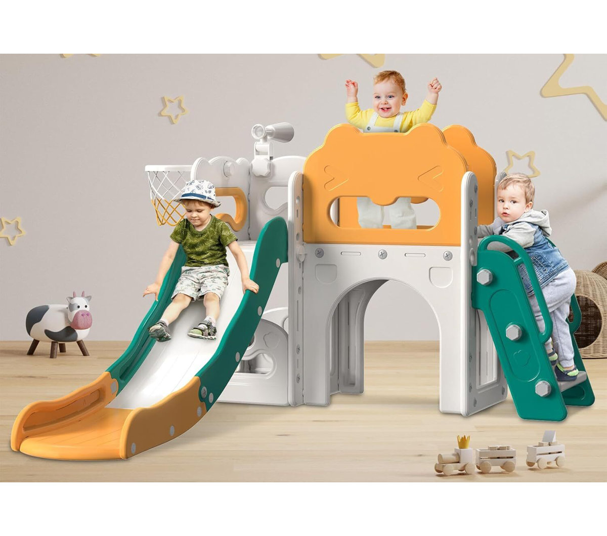 Suteck 7 In 1 Toddler Slide, Kids Climber Slide Indoor Outdoor Playset ...
