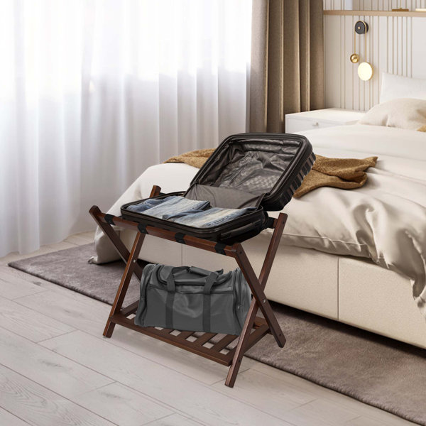 Ecomex Folding Wood Luggage Rack & Reviews | Wayfair