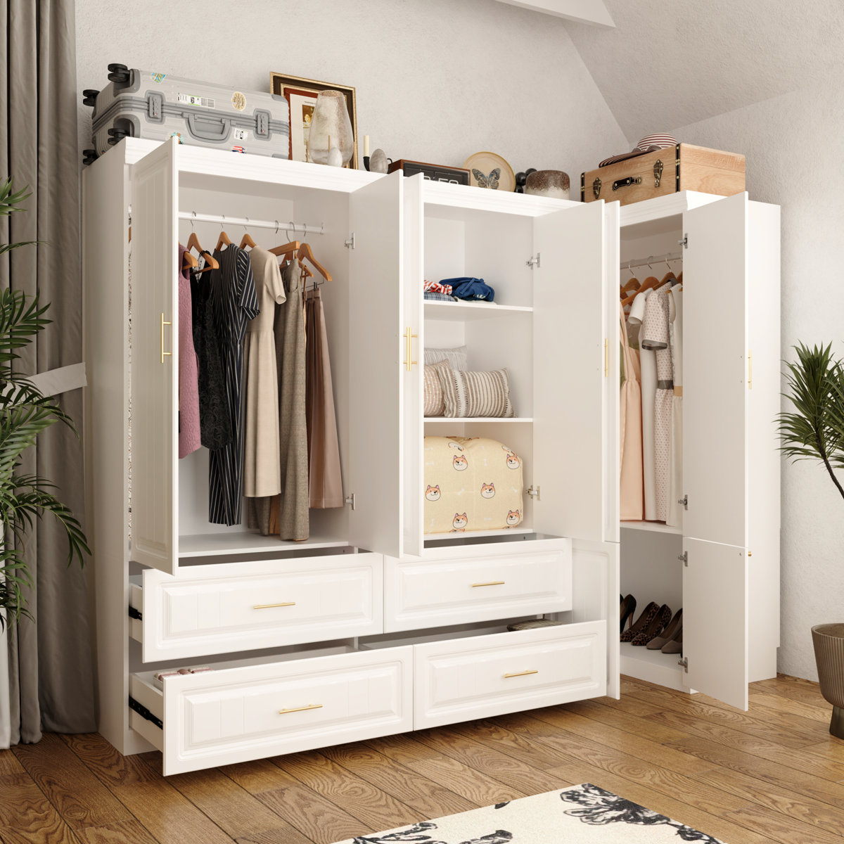 Latitude Run® Wardrobe Set With Strong Storage And Elegent Design | Wayfair