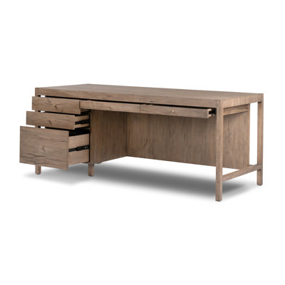 Joss & Main Hank Solid Wood Base Executive Desk | Wayfair