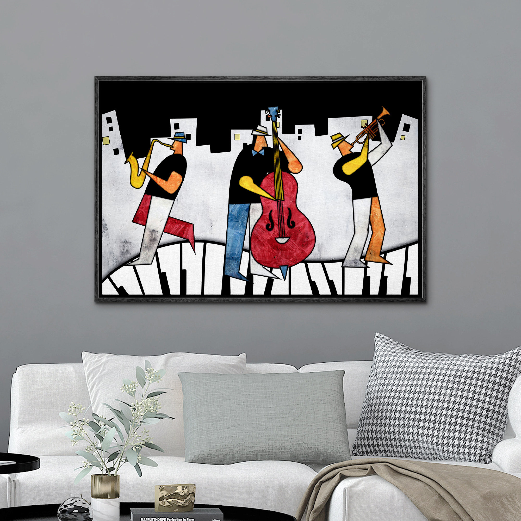 wall26 " Abstract Portraits Piano Musicians In Concert Music Lovers ...