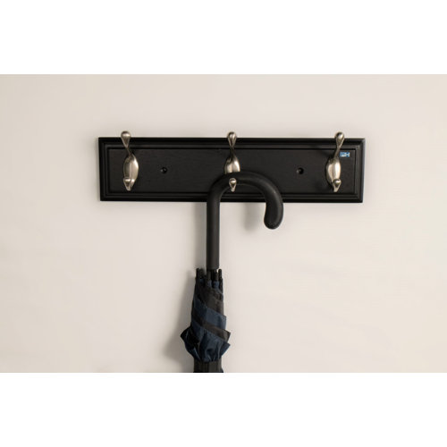 FantasHome 16" Bella Wall Mounted Heavy Duty Hook Rack with 3 Hooks ...