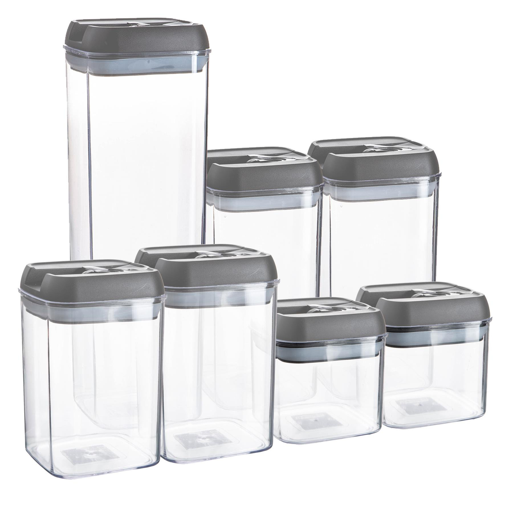 Argon Tableware - Flip Lock Plastic Food Storage Containers Set ...