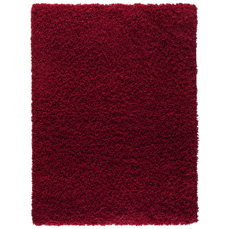 Wayfair Basics™ Solid Colour Machine Woven Red Area Rug & Reviews ...