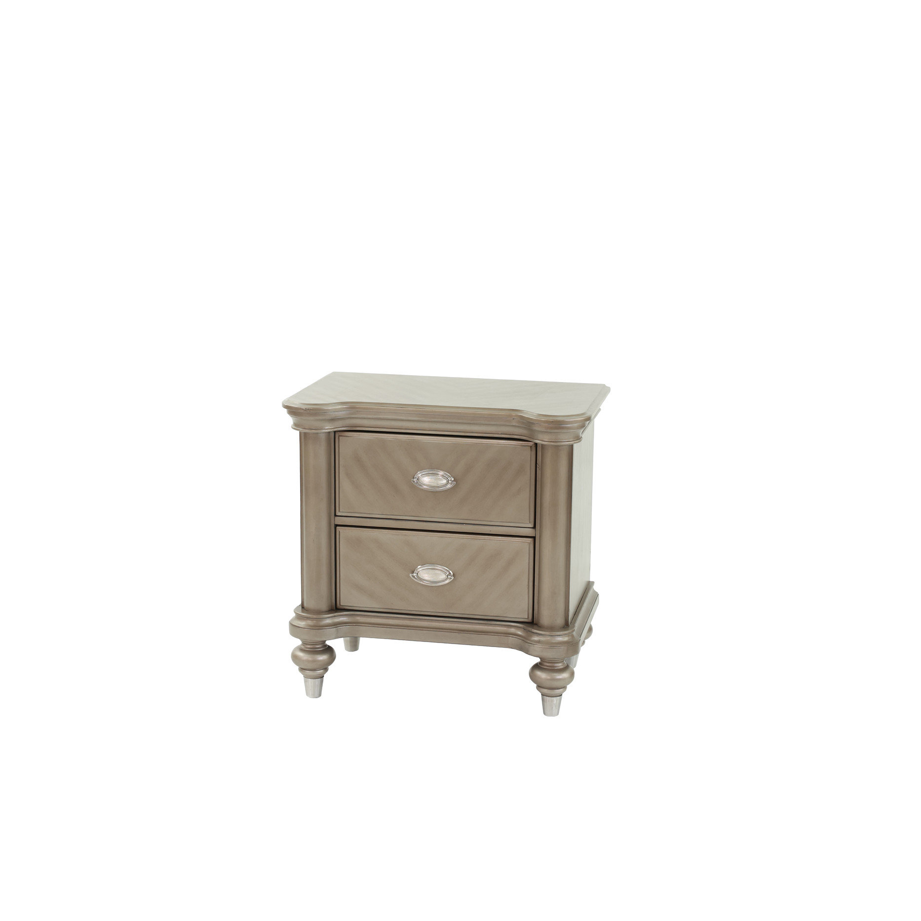 Latitude Run® 28X18x28h Wood Nightstand In Mesmerizing Champagne ...