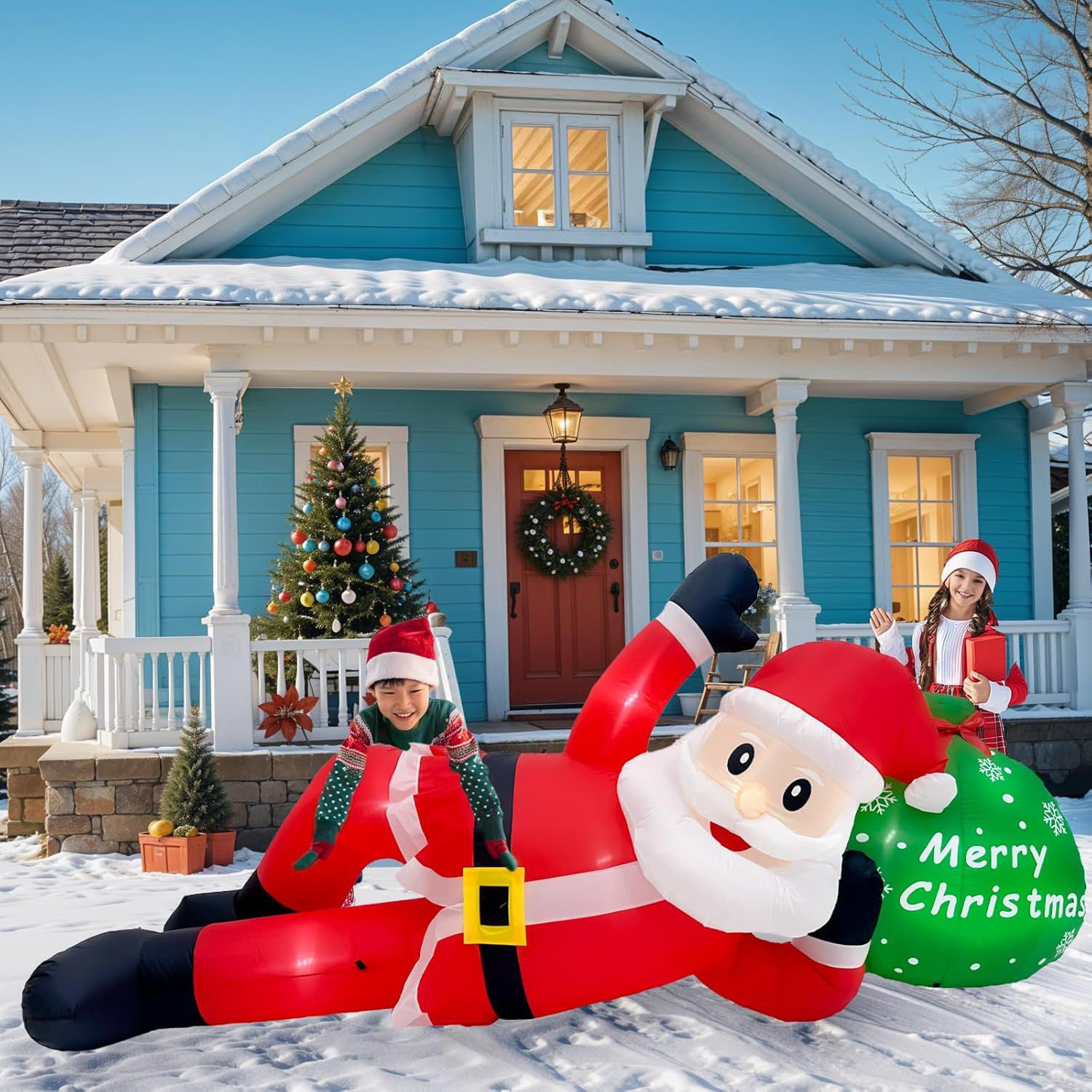 The Holiday Aisle® 12 Ft Christmas Inflatable Outdoor Decoration, Giant ...