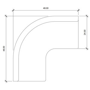 QA Group 1/2 Circle U-Booth, Private Corner Booth (Pack of Two 1/4 ...