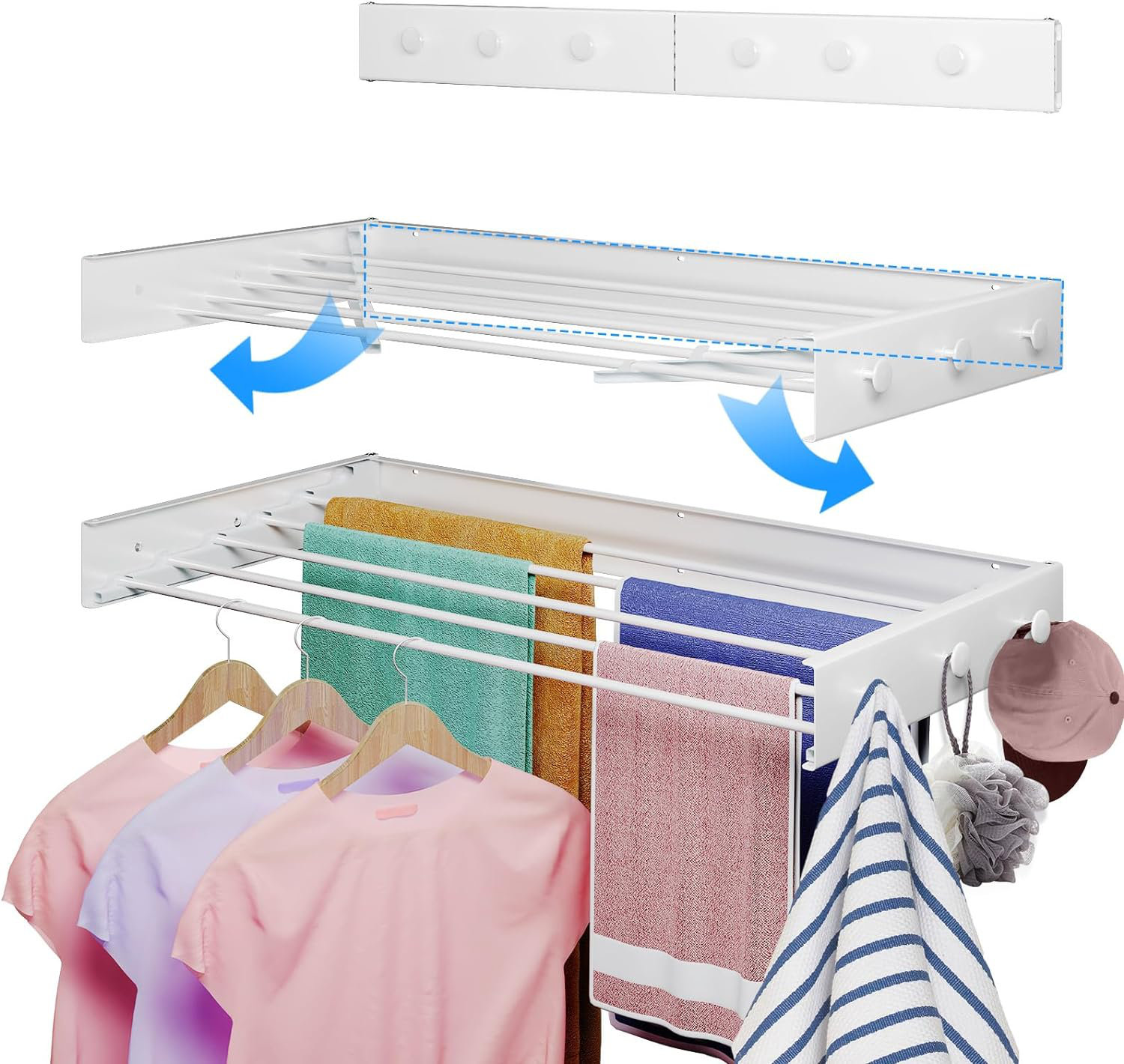 Rebrilliant Séchoir à linge mural en métal - Wayfair Canada