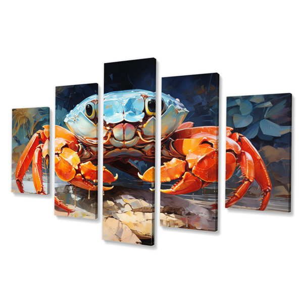 Highland Dunes Crab Coastal Guardian Collage - Animals Wall Art Living ...
