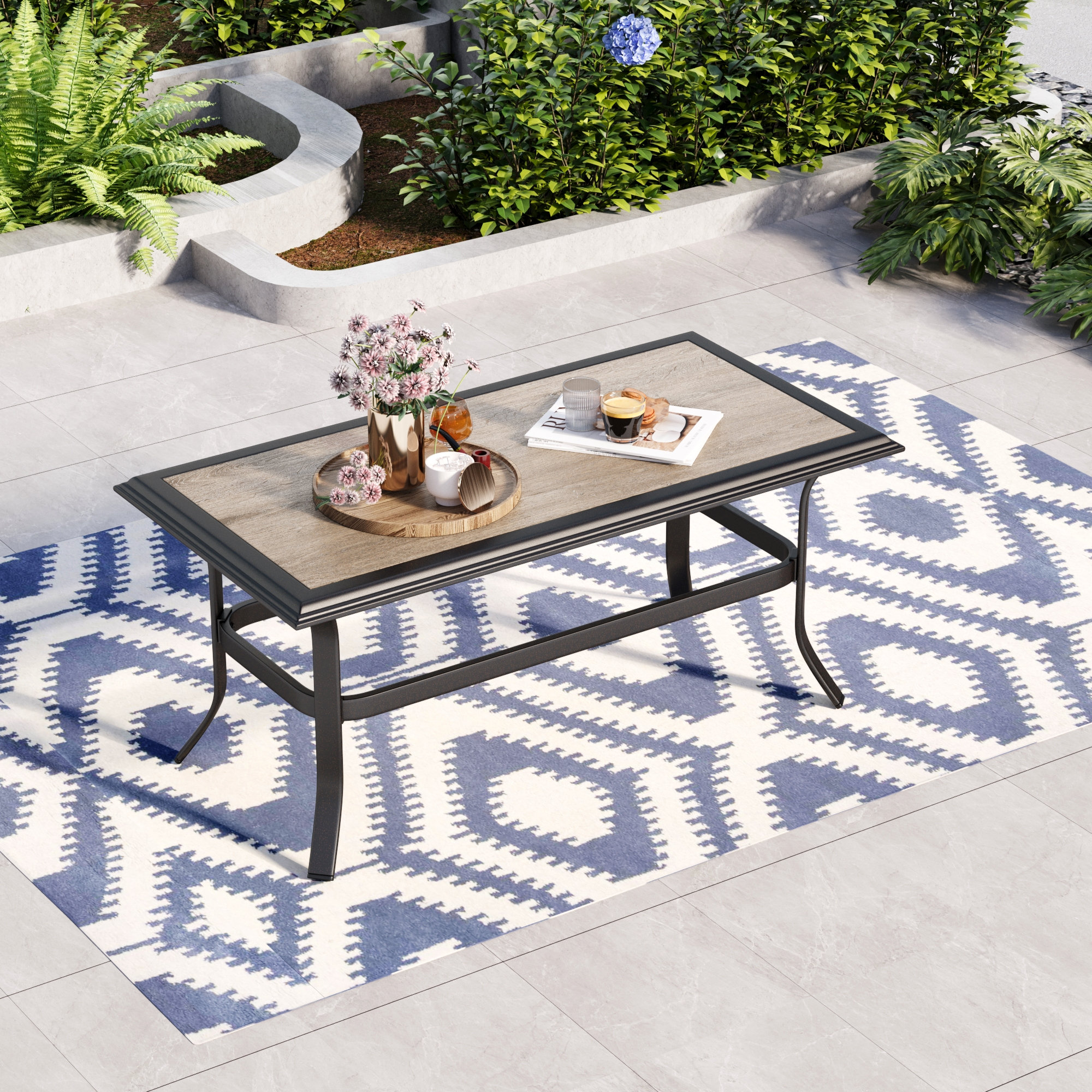Winston Porter Outdoor Patio Coffee Table & Reviews | Wayfair