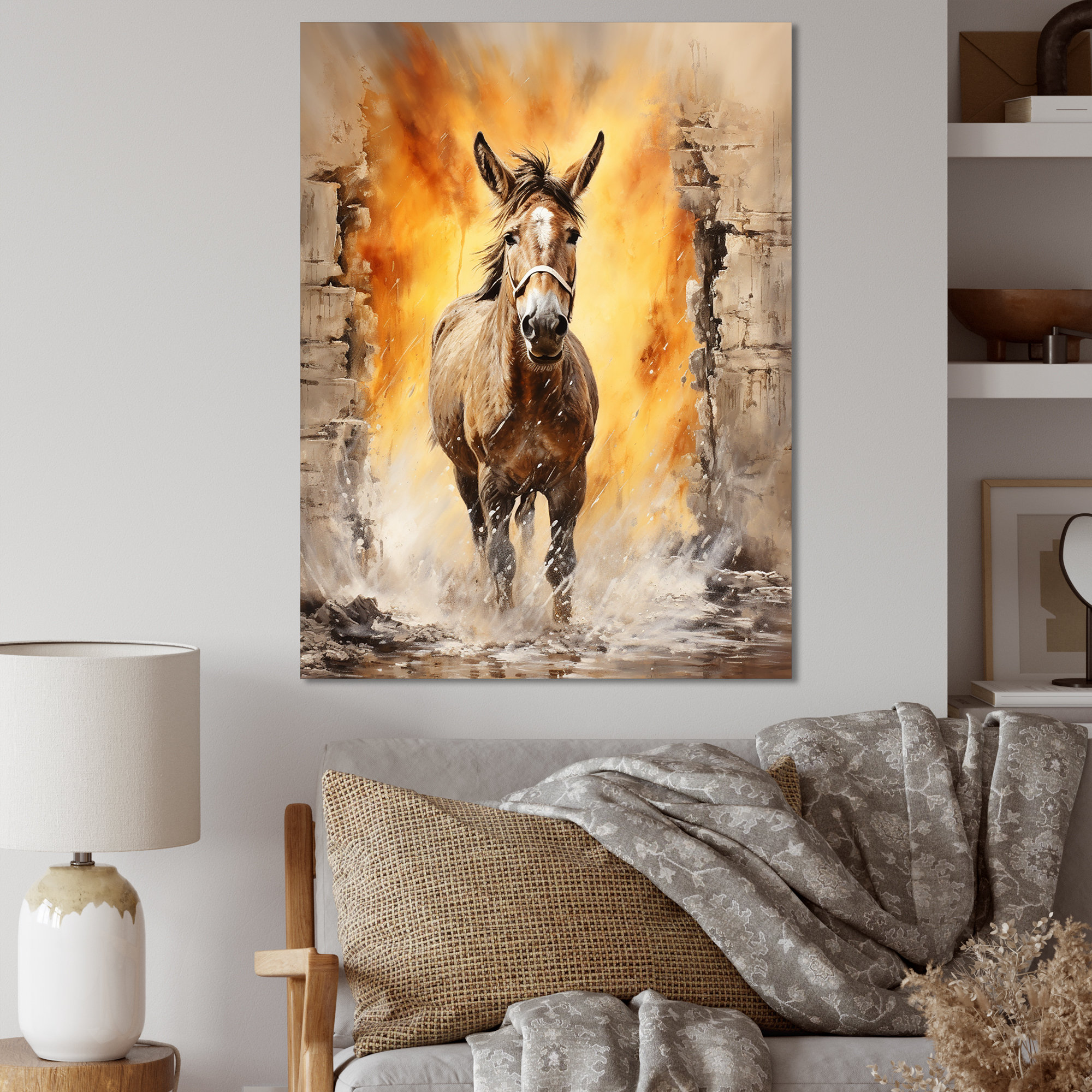 August Grove «Expressionist Donkey Pasture Dance I - Donkey», art mural ...