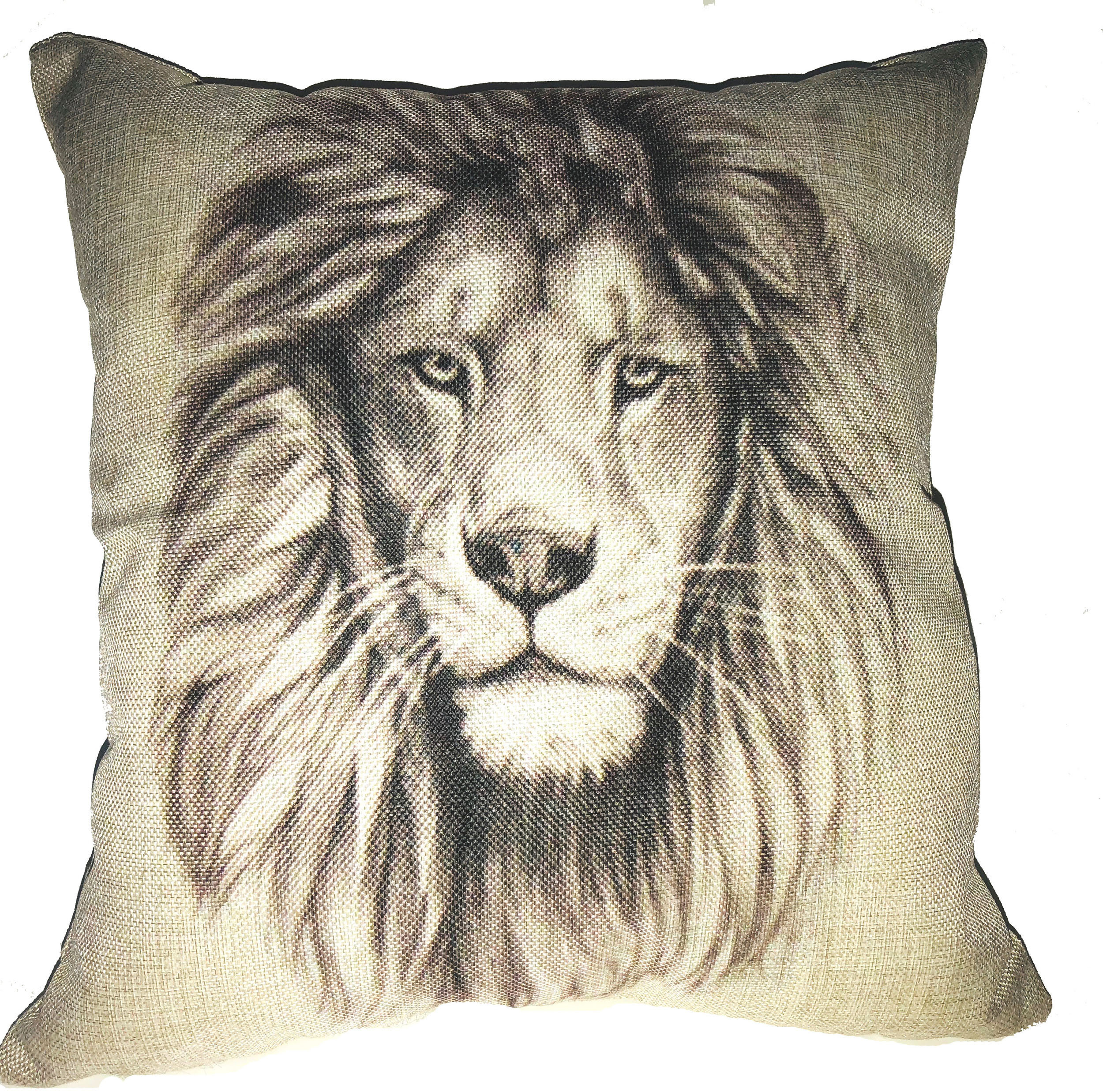 Lillowz Casual Home Lion Head Cotton Throw Pillow | Wayfair
