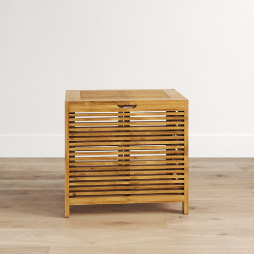 Dotted Line™ Ayden Solid Bamboo Wood Hamper & Reviews | Wayfair