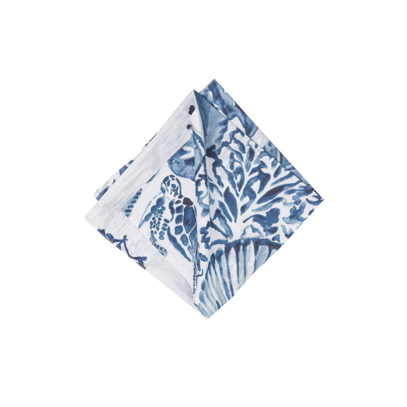 C&F Home Blue Coast Shells Cotton Napkin | Wayfair