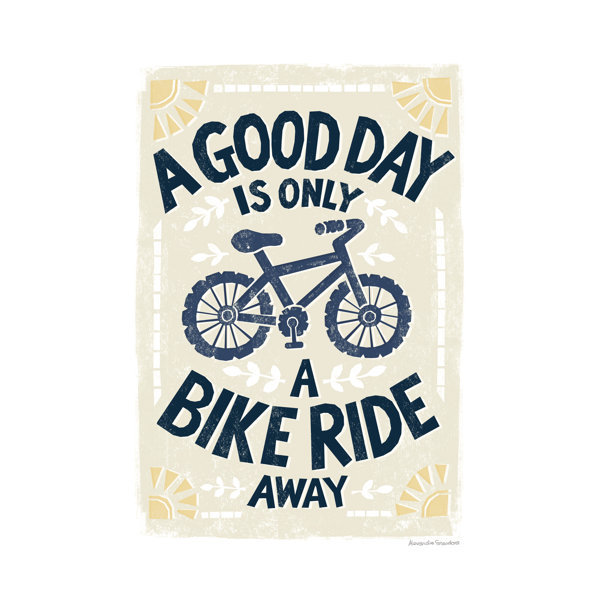Happy Larry Typografische Kunst Good Day Bike Ride von Alexandra ...