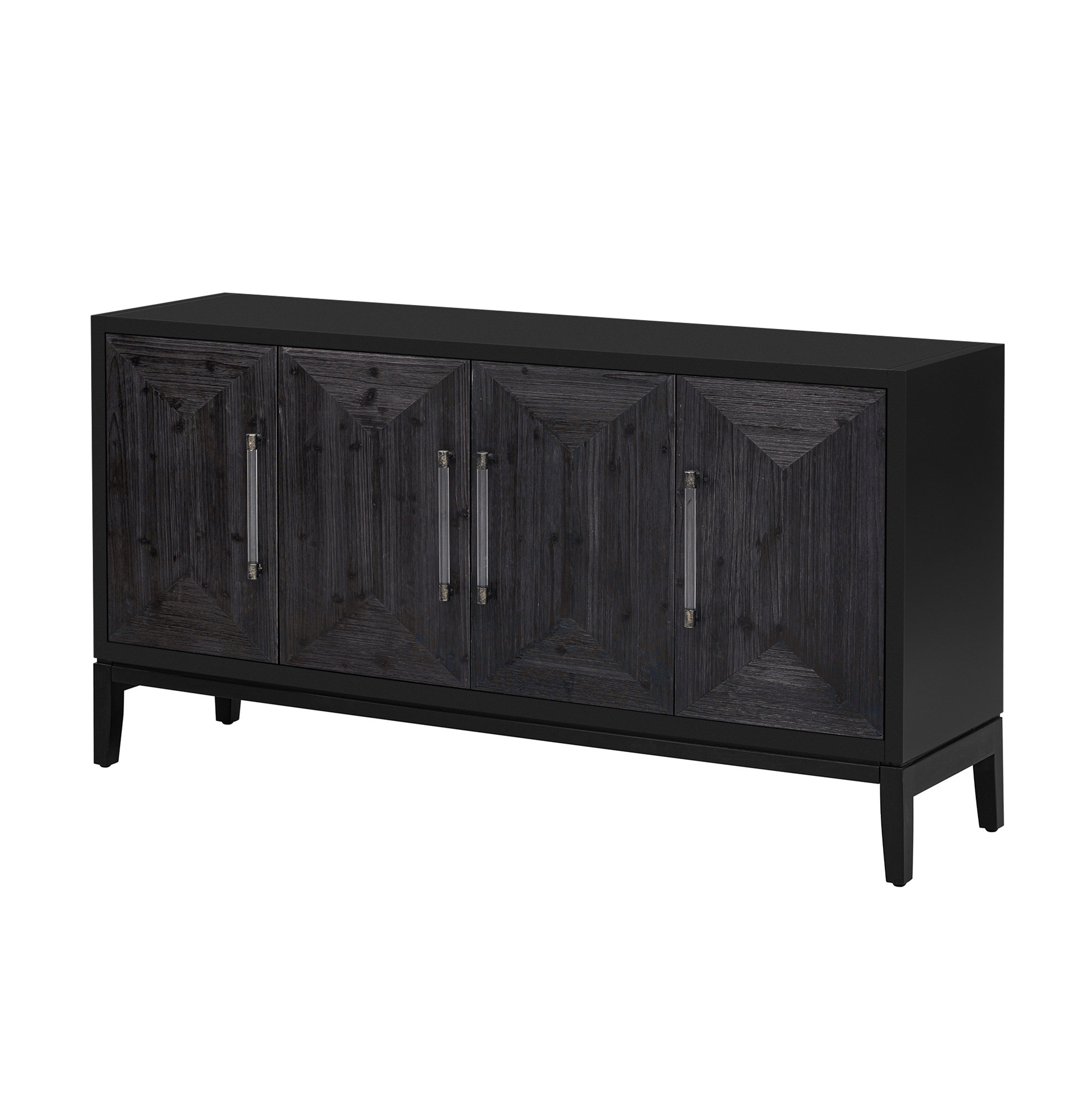 17 Stories Versatile Four-Door Sideboard with Brushed Doors and Fir ...