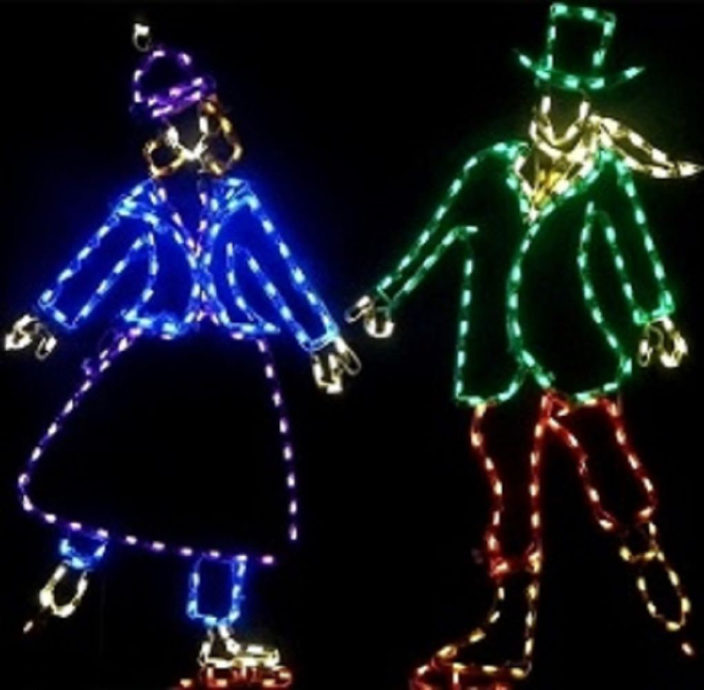 Lori's Lighted D'Lites Adult Ice Skaters Christmas Lighted Display ...