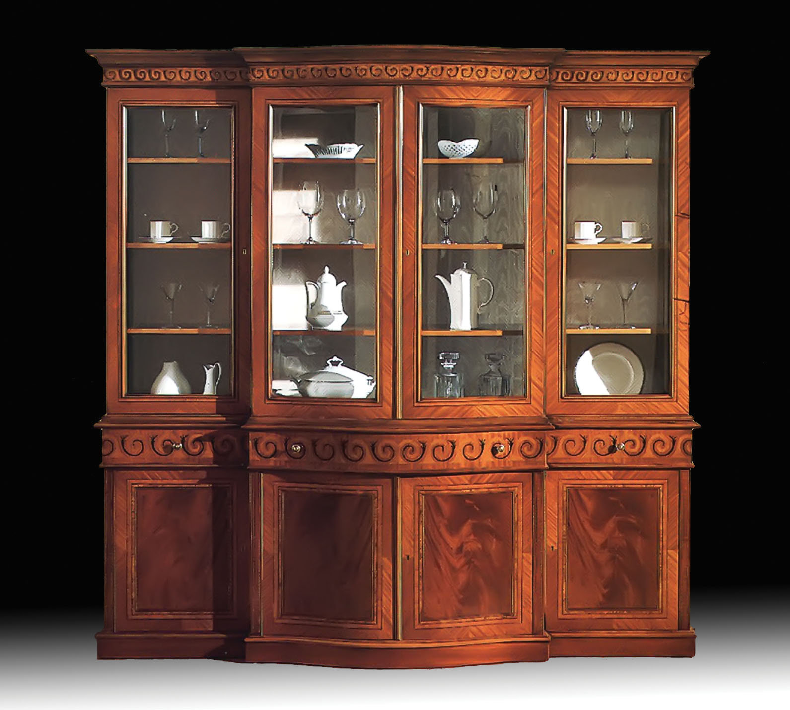 David Michael Breakfront China Cabinet | Wayfair