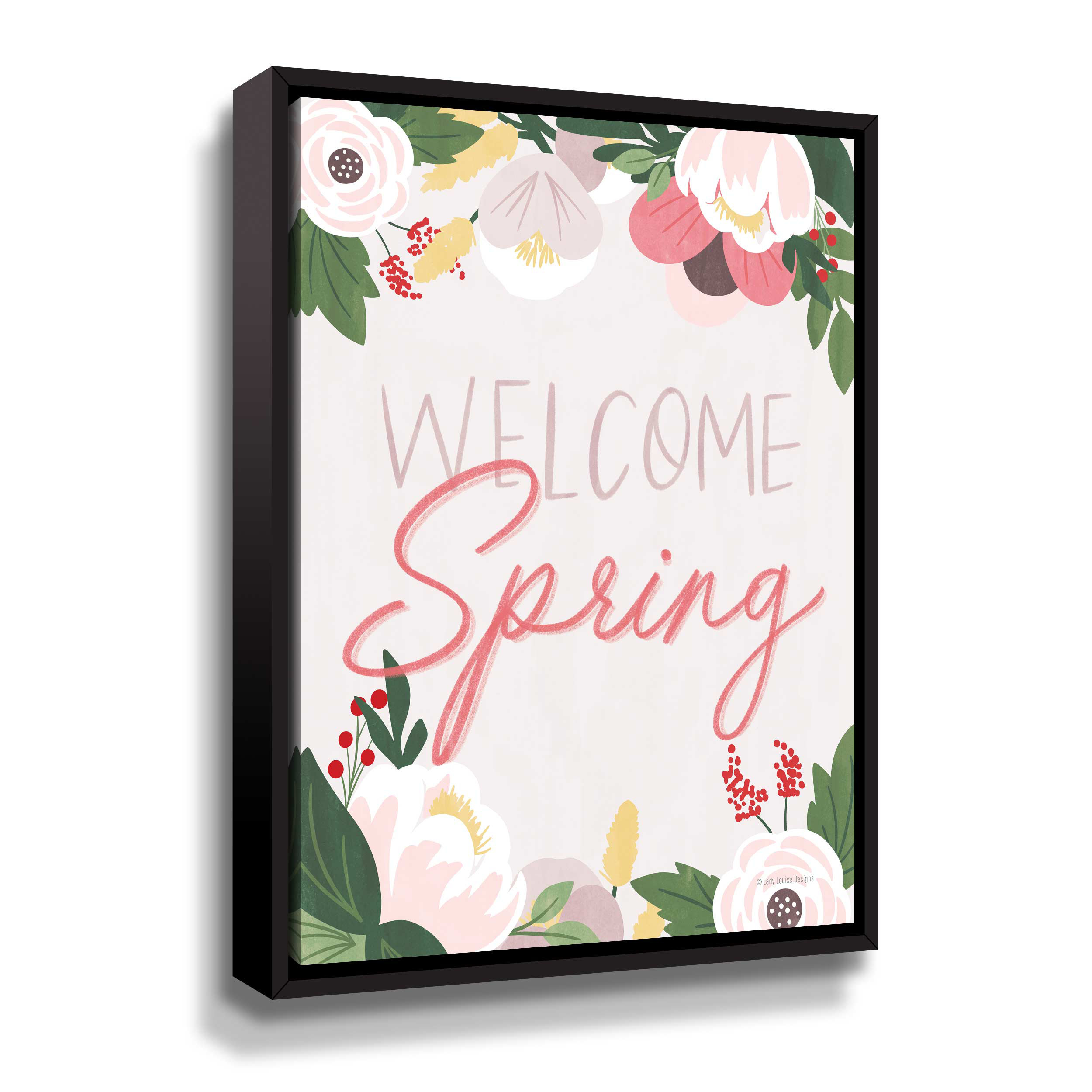 ArtWall Welcome Spring - Floater Frame Painting on Canvas | Wayfair