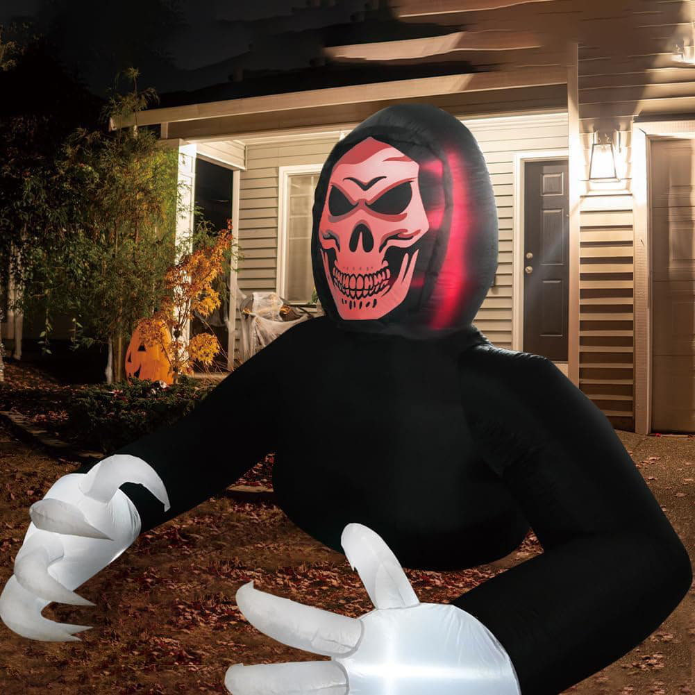 The Holiday Aisle® 7.7 ft inflatables grim reaper Halloween giant scary ...