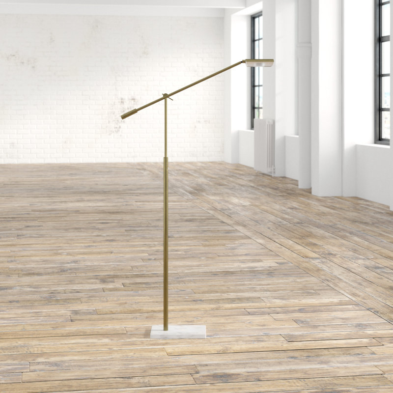 Latitude Run® Amaree White Marble LED Task/Reading Floor Lamp & Reviews ...